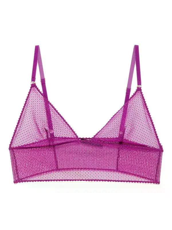 Kiki De Montparnasse Crochet Longline Bra - Purple