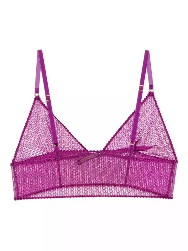 Kiki De Montparnasse Crochet Longline Bra - Purple