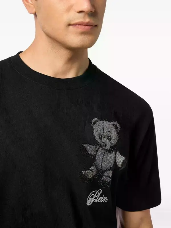 Philipp Plein Teddy Bear-strass T-shirt - Black