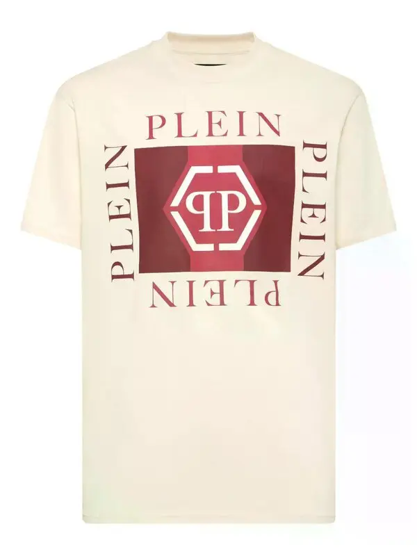 Philipp Plein Logo-print T-shirt - Neutrals