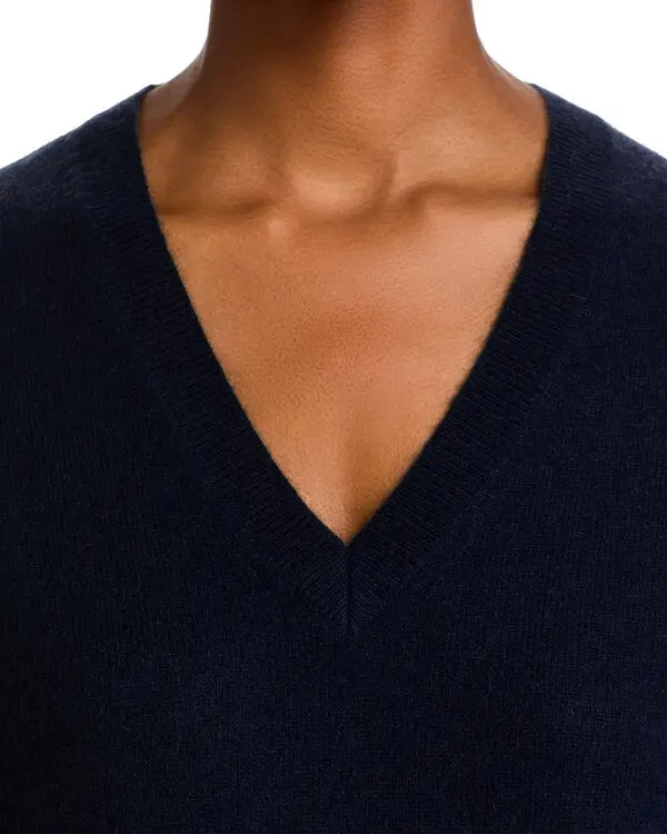 Bloomingdale'S 100% Cashmere V-neck Sweater - Navy
