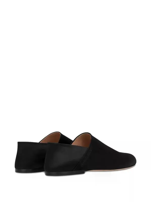 Alberta Ferretti Logo-debossed Leather Loafers - Black