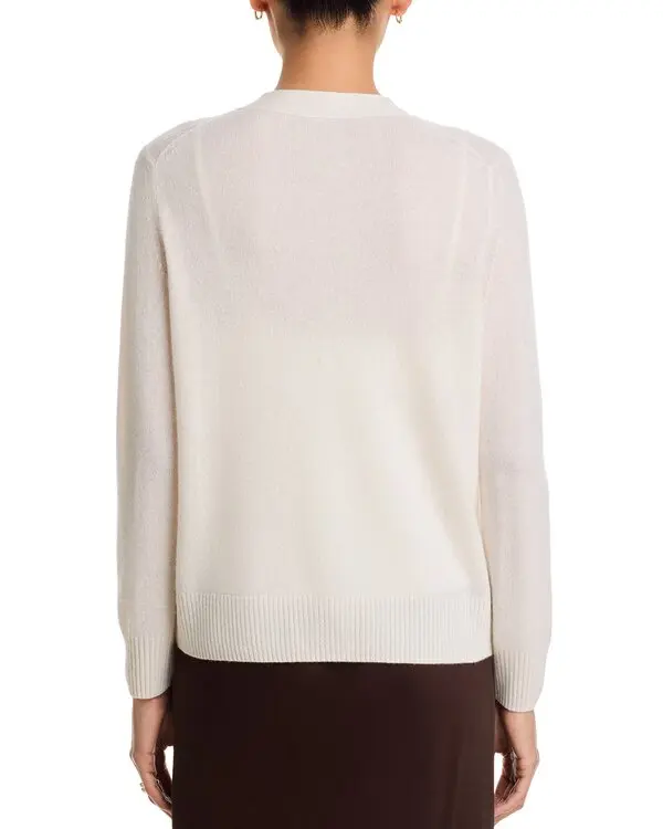 Bloomingdale'S Cashmere V-neck Cardigan Sweater - Ivory