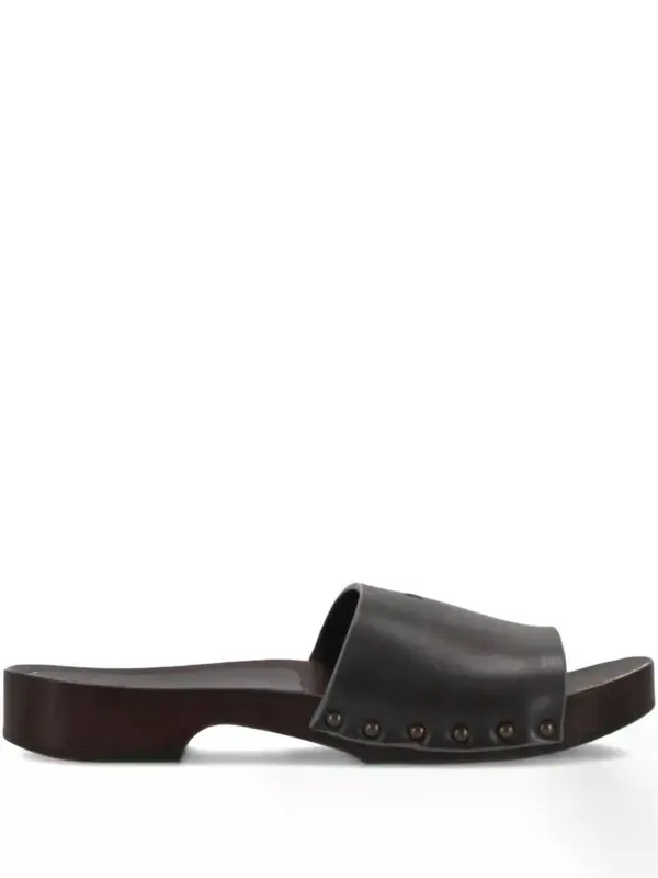 LA ROSE Leather Sandals - Grey