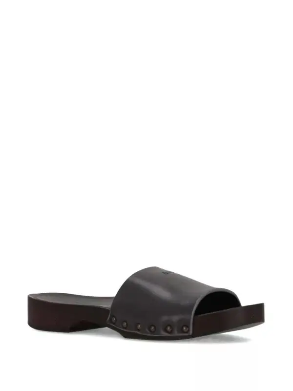 LA ROSE Leather Sandals - Grey