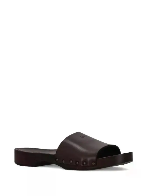 LA ROSE Leather Sandals - Brown
