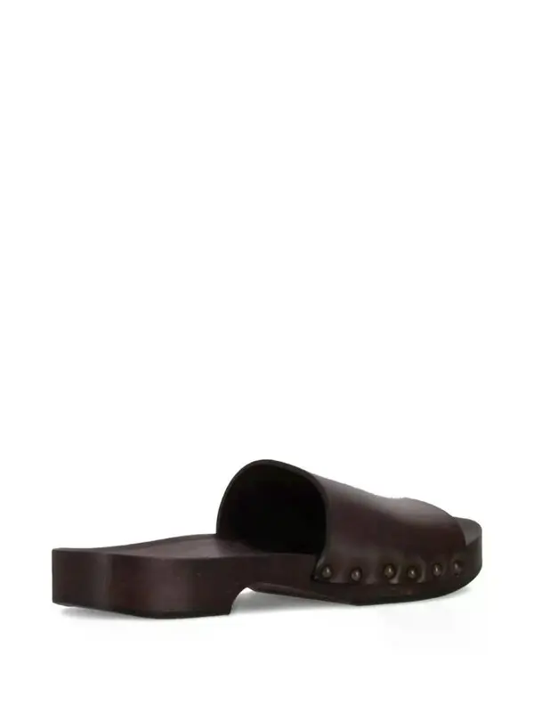 LA ROSE Leather Sandals - Brown