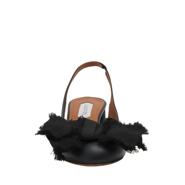 LANVIN Leather Heeled Slingback Ballerina