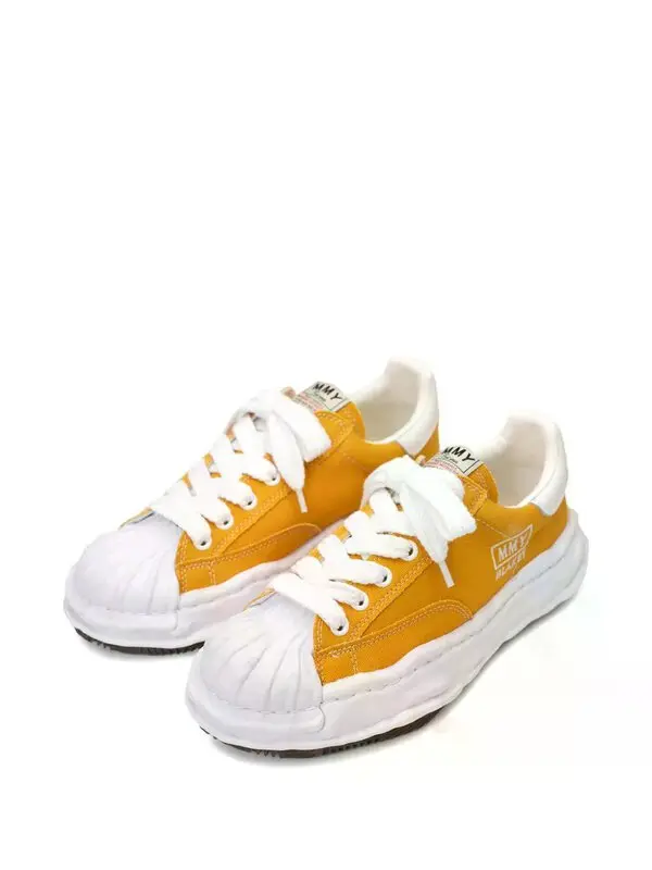 Mihara Yasuhiro Blakey Pleated-toe Low-top Sneakers - Yellow