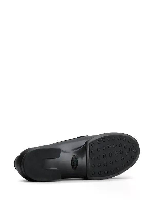TOD'S Chain-embellished Leather Loafers