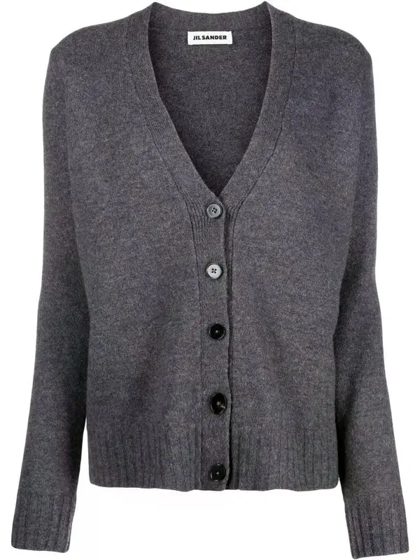 JIL SANDER V-neck Wool Cardigan
