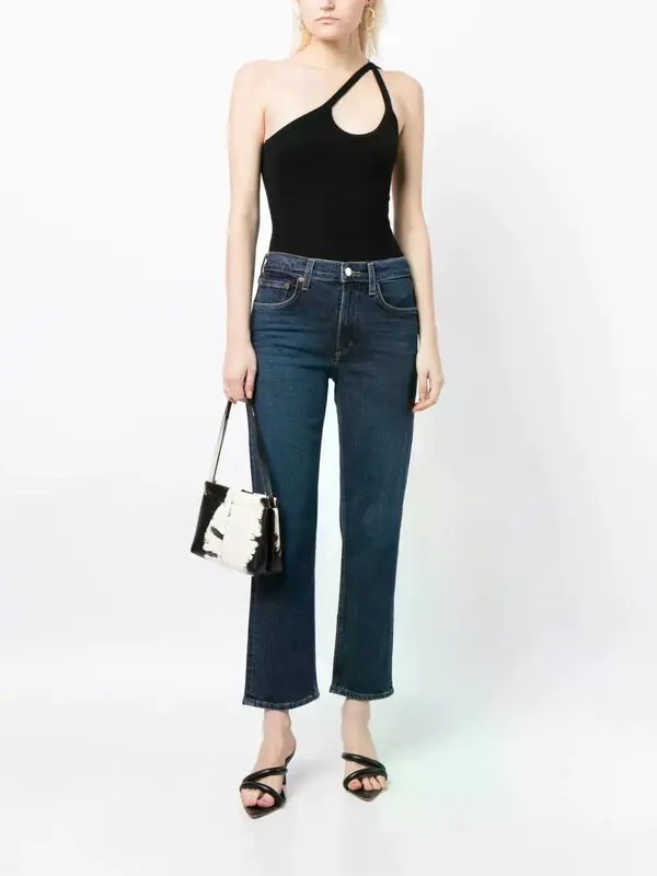 AGOLDE Kye Straight-leg Cropped Jeans