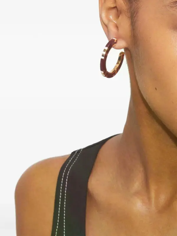 Tory Burch T Stripe Hoop Earrings - Gold