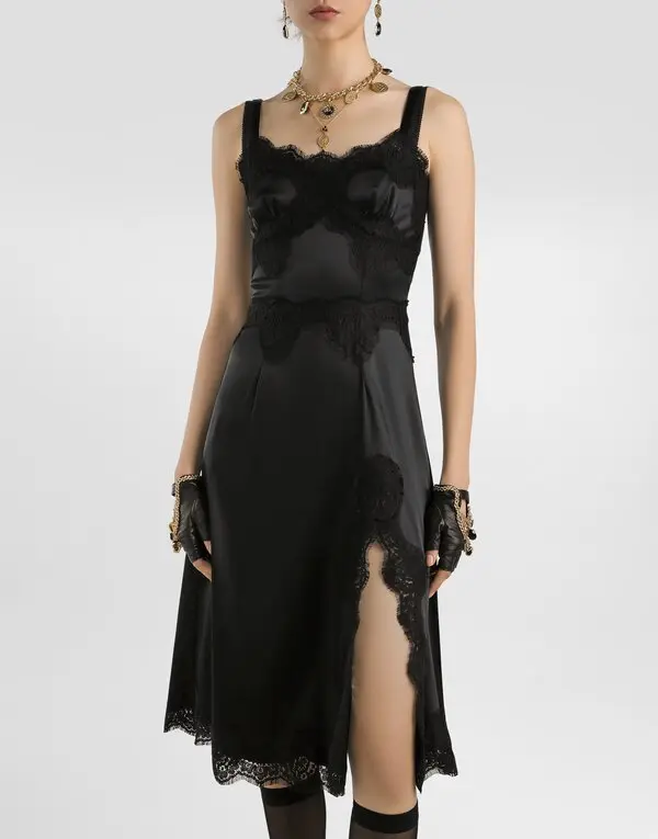 Dolce & Gabbana Stretch Satin Slip Dress