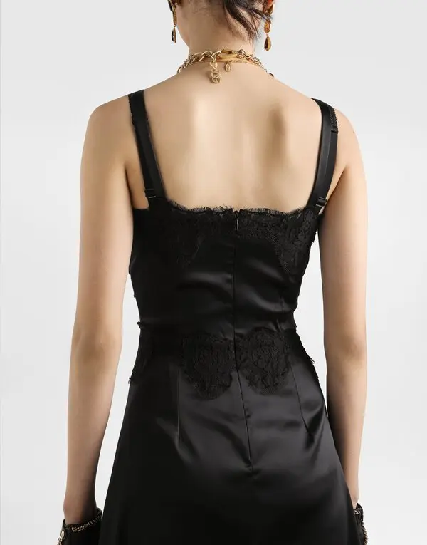 Dolce & Gabbana Stretch Satin Slip Dress