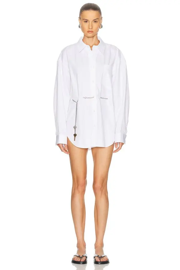 Alexander Wang Button Up Shirt With Chain Belt