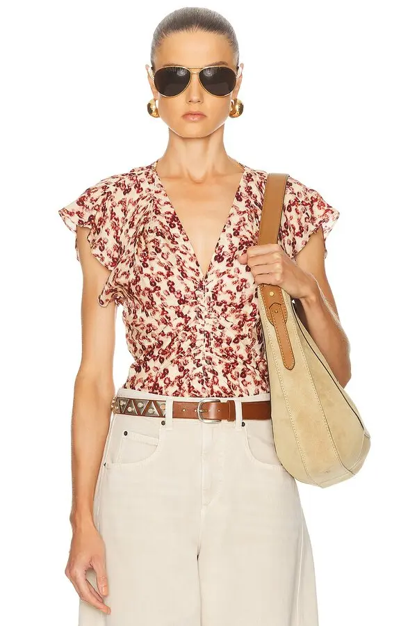 Isabel Marant Étoile Lonea Top - Garnet