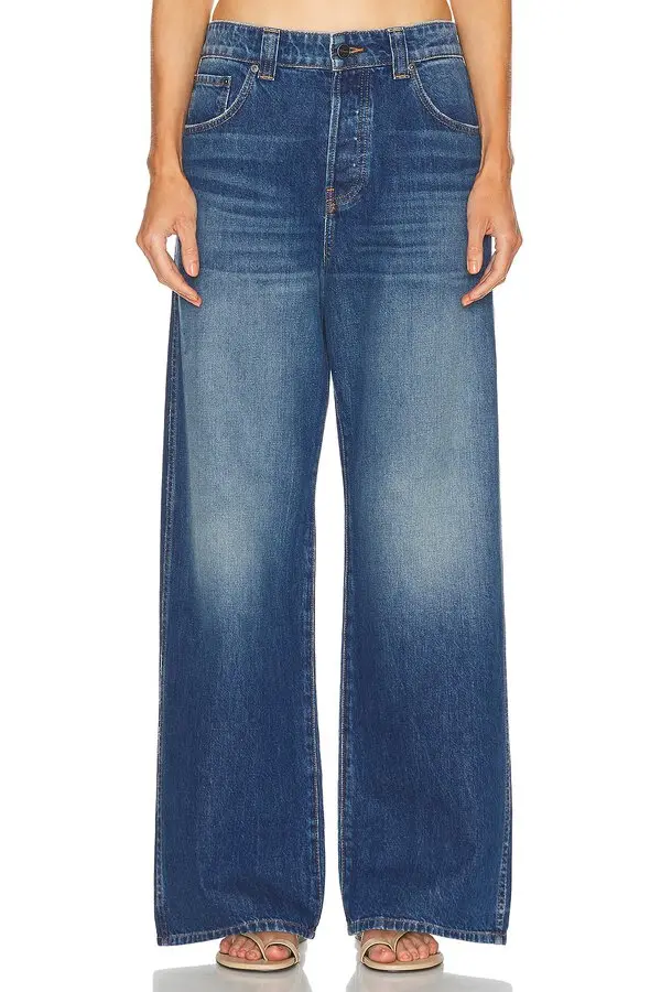 Khaite Winslow Wide Leg Jeans