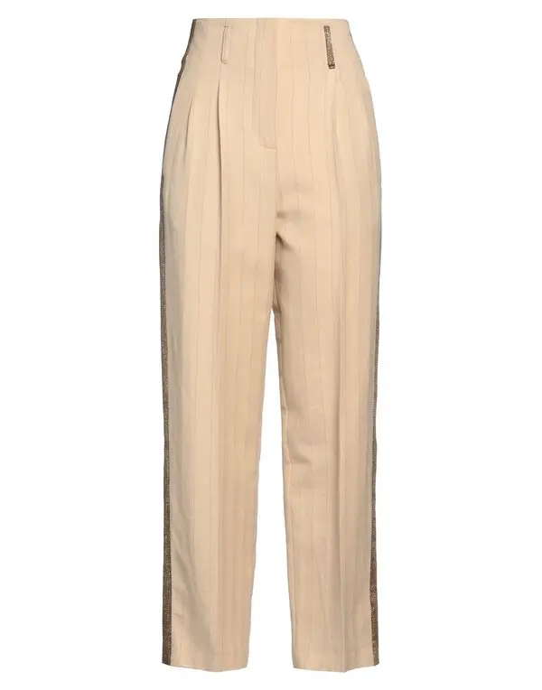 ALYSI Straight-leg Pants With Pinstripes