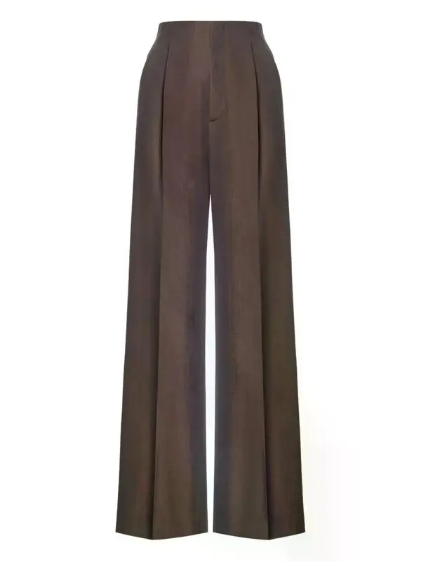 Alberta Ferretti Wool-blend Pleated Trousers