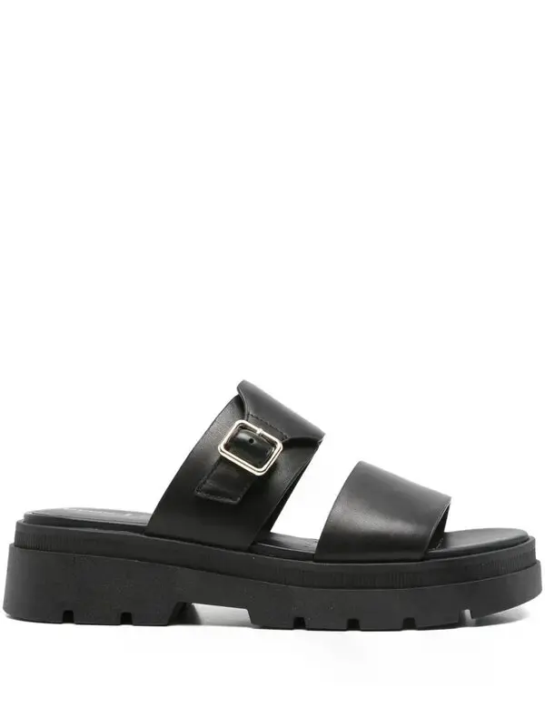 Geox Buckle-detail Platform Sandals - Black