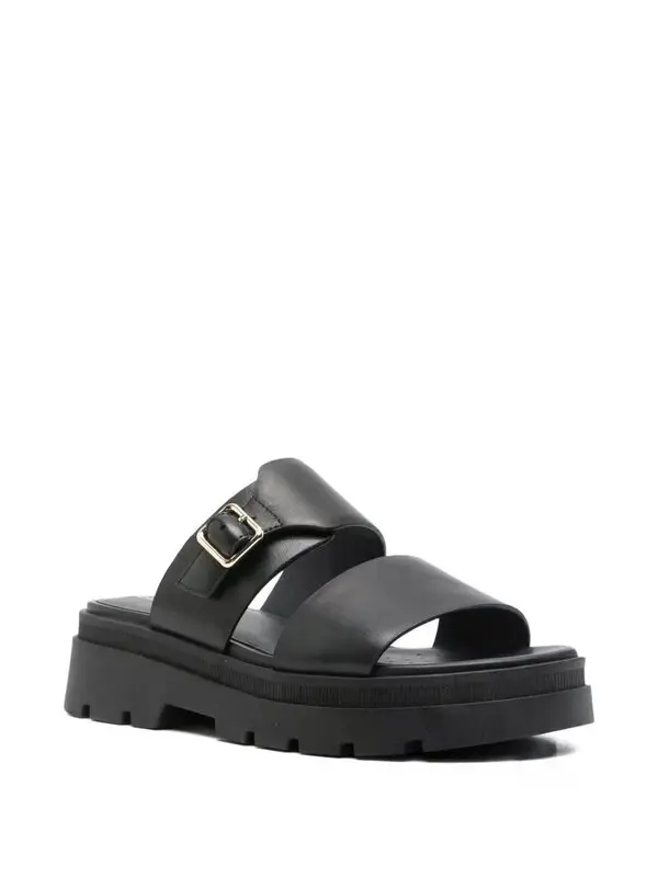 Geox Buckle-detail Platform Sandals - Black