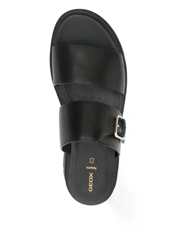 Geox Buckle-detail Platform Sandals - Black