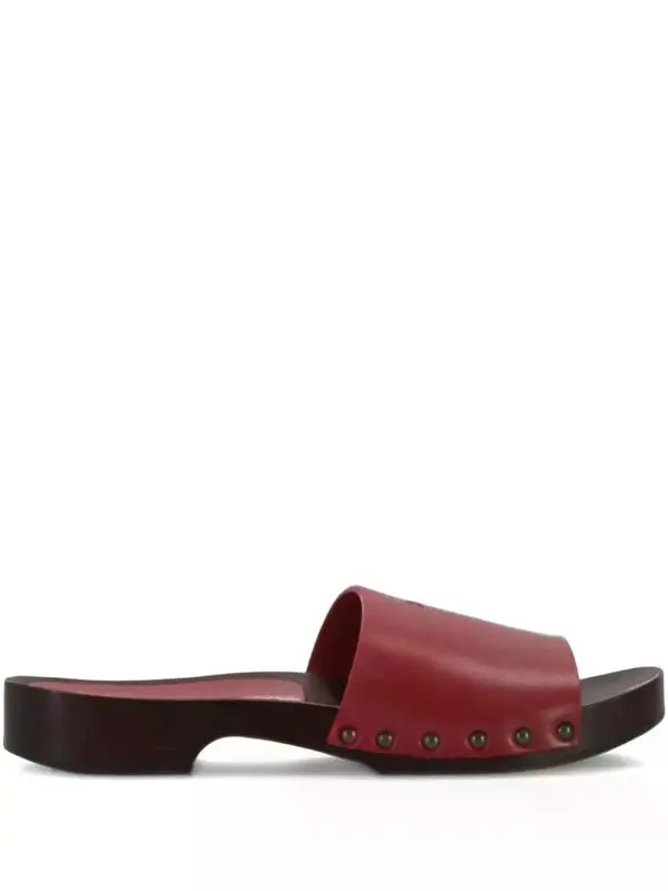 LA ROSE Leather Sandals - Red