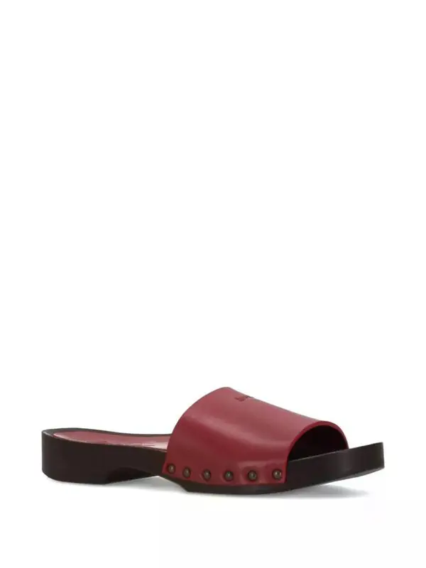 LA ROSE Leather Sandals - Red
