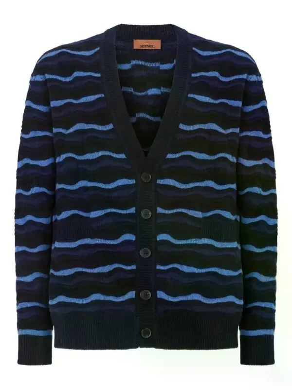 Missoni Wave-pattern Cardigan - Blue