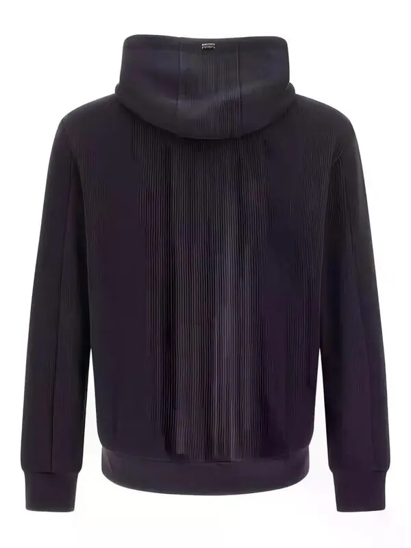 Herno Ribbed Panelled Zip-front Hoodie