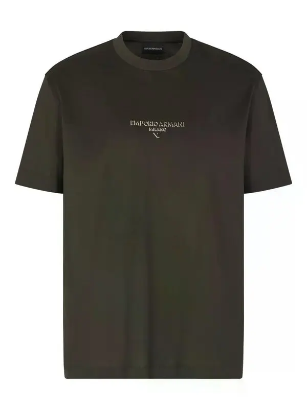 Emporio Armani Logo-embroidered T-shirt - Green