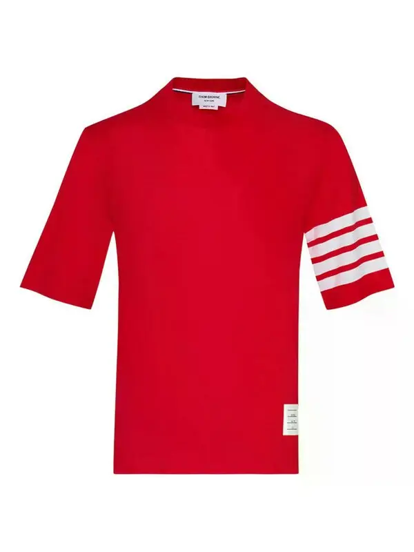 Thom Browne 4-bar Stripe-detail T-shirt
