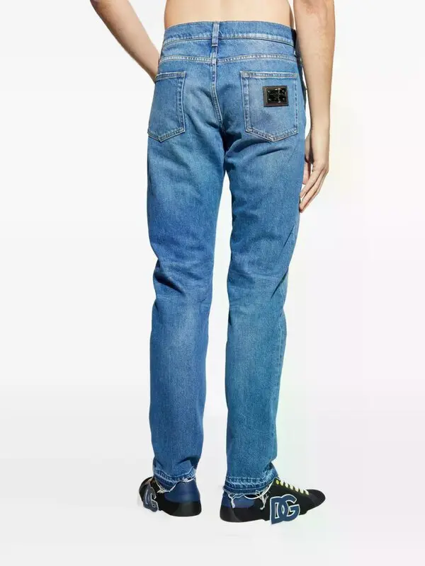 Dolce & Gabbana Frayed-hem Jeans