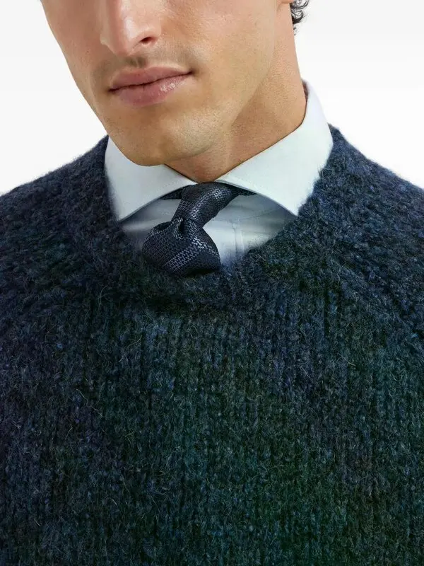 Brunello Cucinelli Striped Silk Neck Tie - Blue