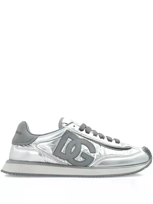 Dolce & Gabbana Logo-patch Metallic Sneakers