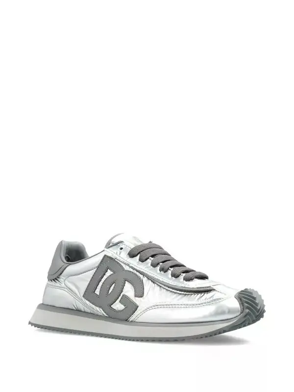Dolce & Gabbana Logo-patch Metallic Sneakers