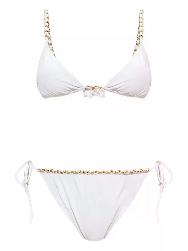 Balmain Chain-embellished Bikini - White