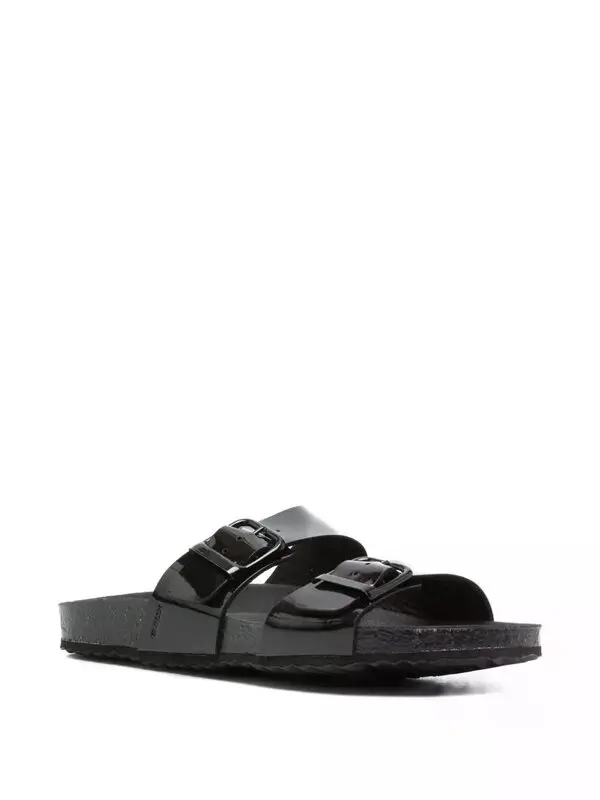 Geox Buckle-detail Flat Sole Slippers