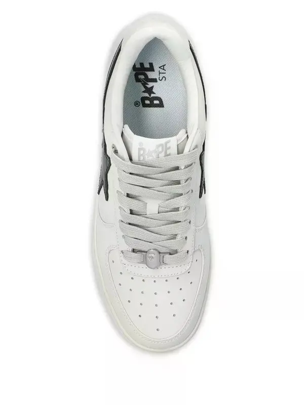 A BATHING APE Star-patch Leather Sneakers
