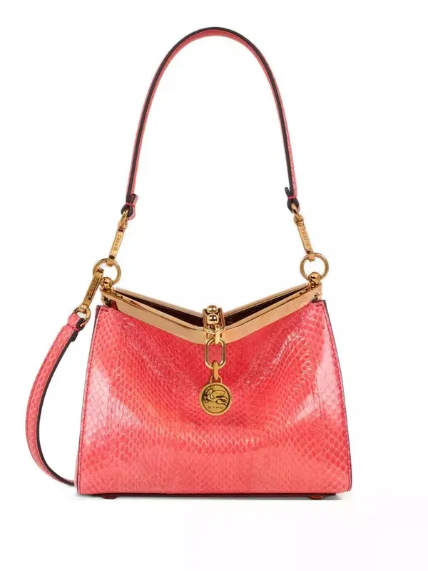 Etro Vela Snakeskin Clasp Shoulder Bag