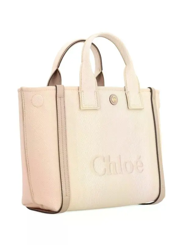 Chloé Carry Small Logo-embossed Tote - Neutrals
