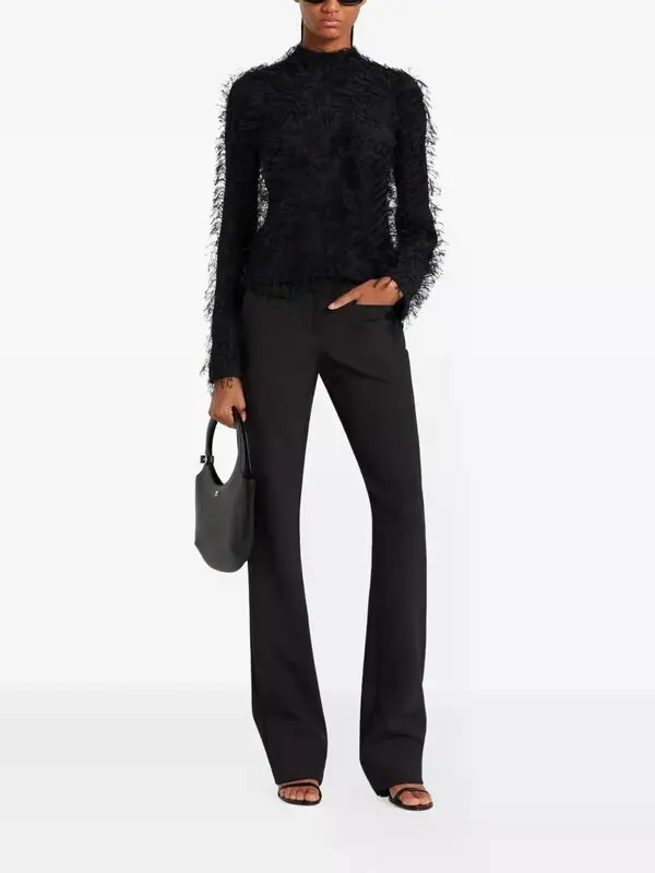 COURREGES Feather-embellished Long-sleeve Top