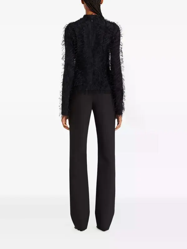 COURREGES Feather-embellished Long-sleeve Top