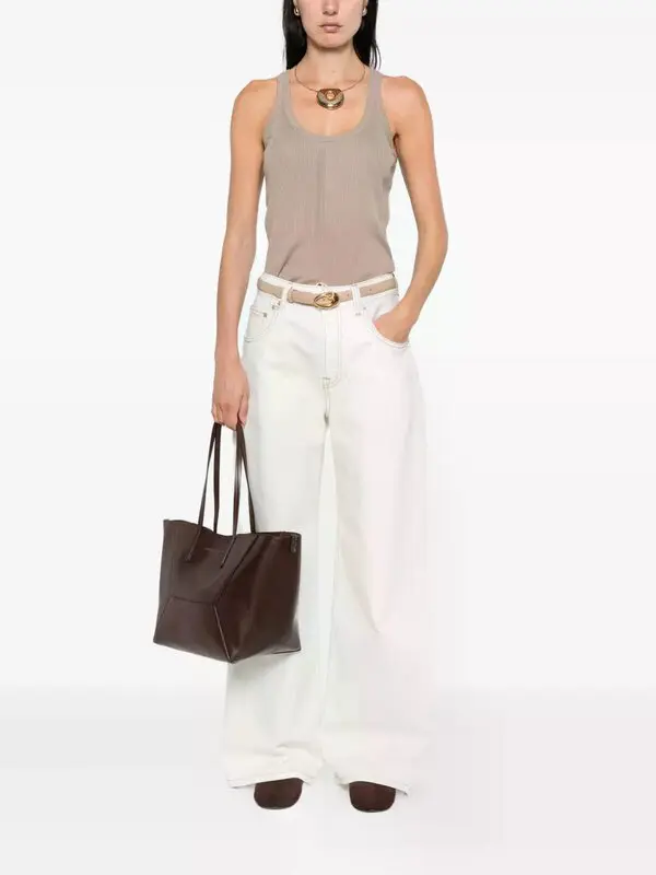 Brunello Cucinelli Ribbed Scoop-neck Top