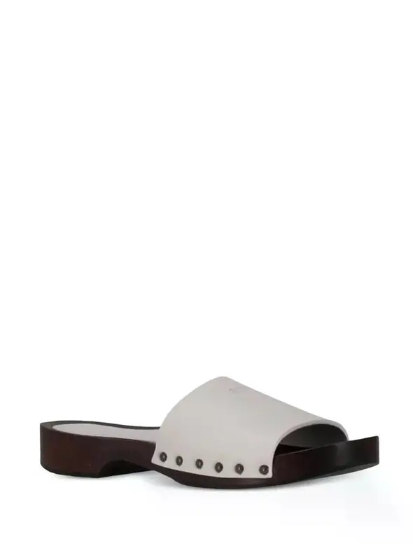 LA ROSE Leather Sandals - White