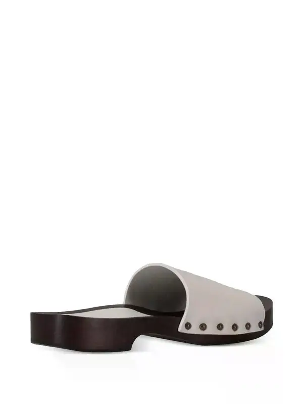 LA ROSE Leather Sandals - White