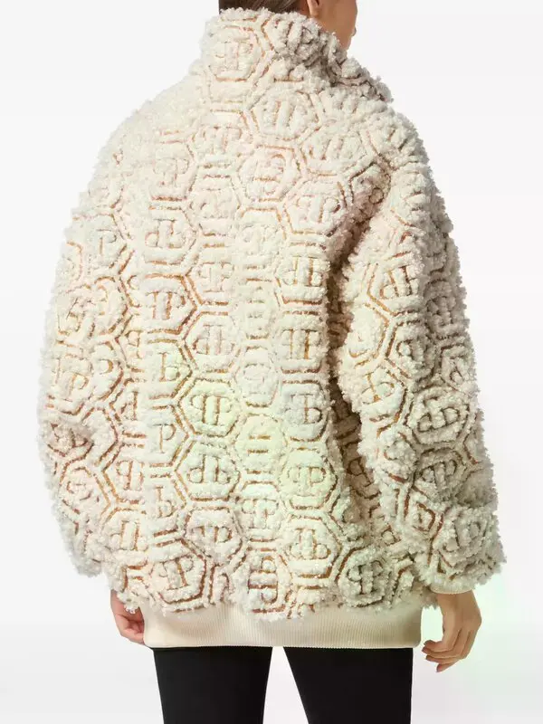 Philipp Plein Monogram Teddy Bomber Jacket