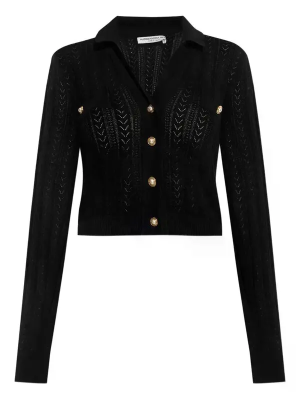 Alessandra Rich Button-embellished Knitted Cardigan