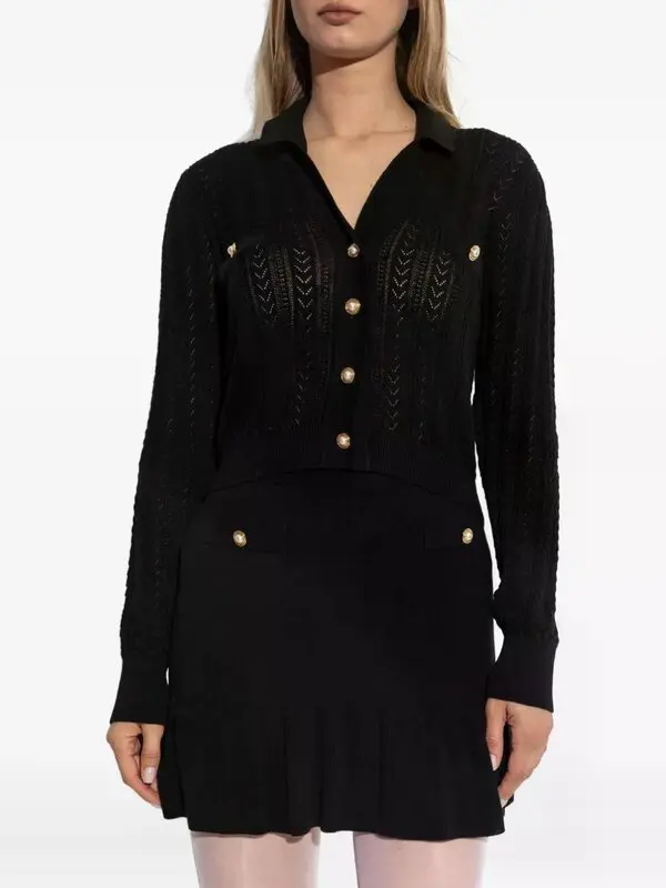 Alessandra Rich Button-embellished Knitted Cardigan